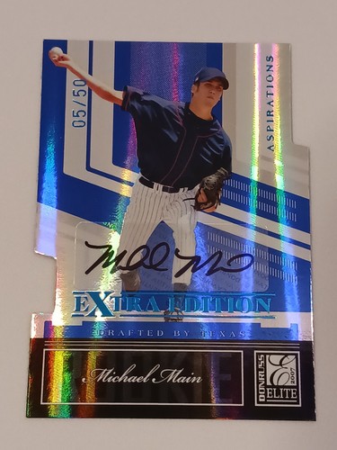 Michael Main Texas Rangers 2007 Donruss Elite Certified Autograph Card ...