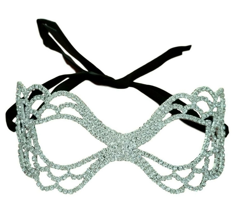 Full Rhinestone Crystal Masks Silver Gold Wedding Masquerade Mask | eBay