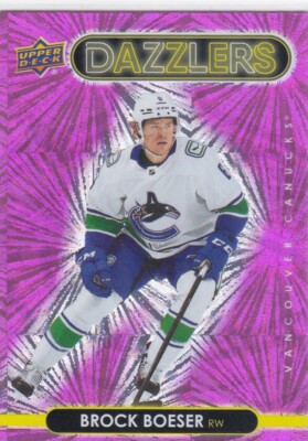 21/22 UD..BROCK BOESER..DAZZLERS..PINK..SP..# DZ-43..CANUCKS..COMBINED ...