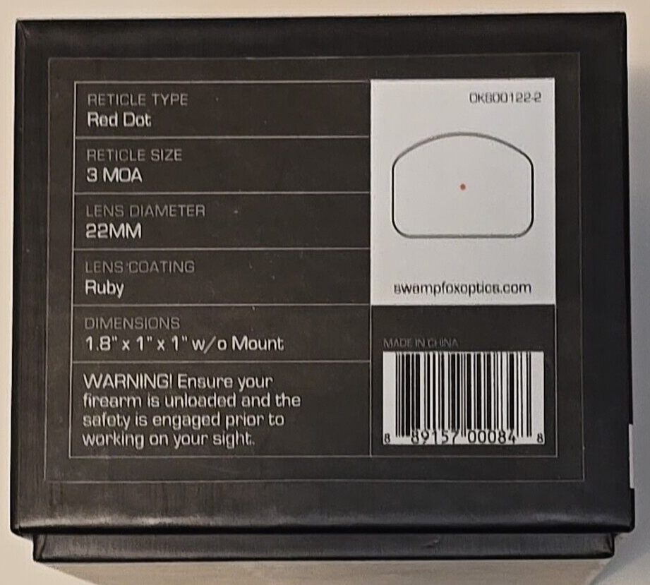 Swampfox Kingslayer 1x22 Red Dot Micro Reflex Sight ~ New 889157000848| eBay