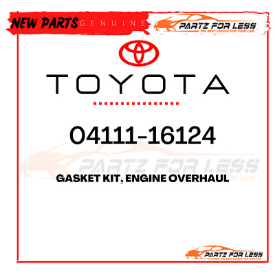 Toyota Corolla Engine Overhaul Gasket Kit 04111-16124 0411116124 ...