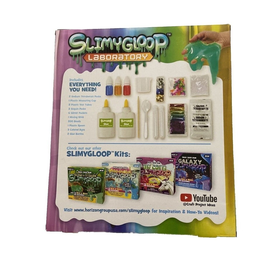 Slimy Gloop Slime Laboratory - Ultimate Slime Kit for 5 Fun Creations ...