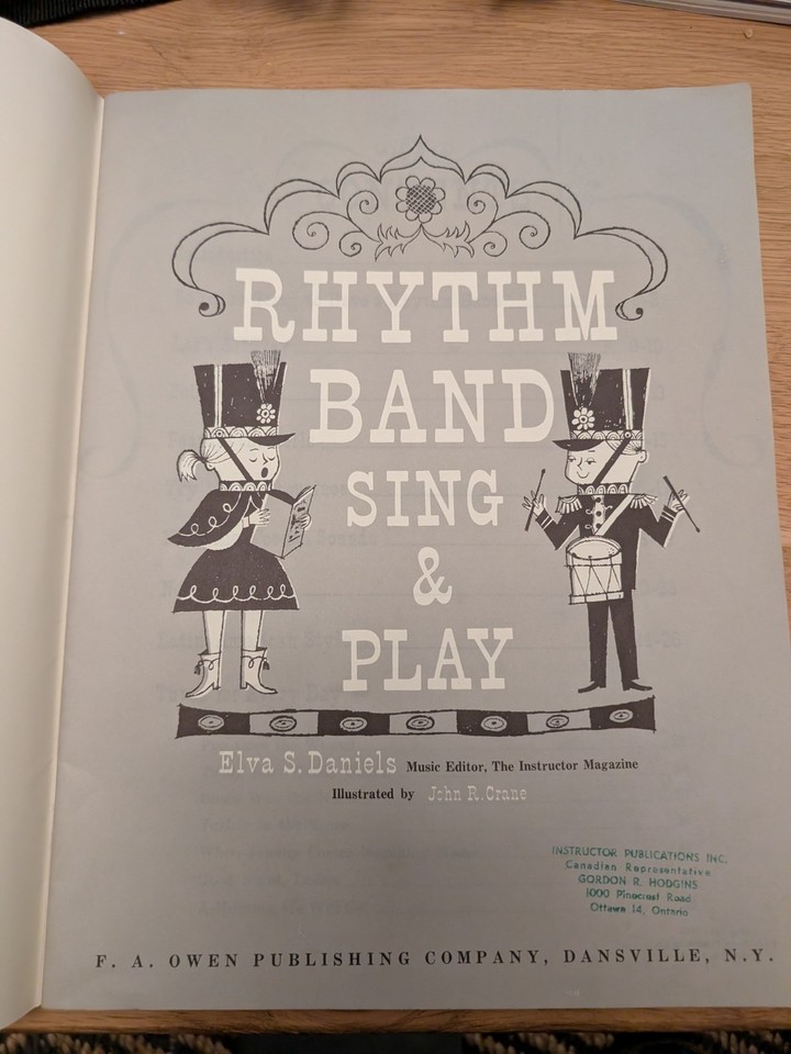 Vintage Sheet Music (1963) - Rhythm Band Sing & Play | eBay