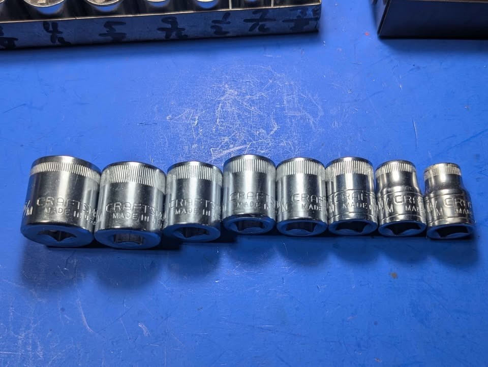 Vintage Craftsman SAE & Metric 3/8"DR Socket Set 6pt | eBay