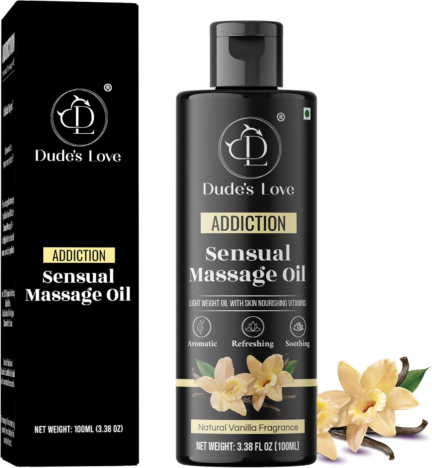 Organic - Sensual Delights -Vanilla Massage Oil - No Stain & Non-Sticky ...