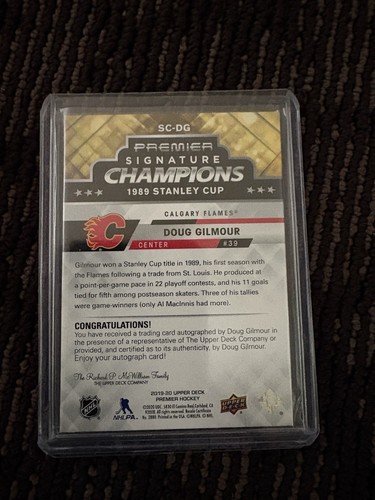 2019-20 Upper Deck Premier Signature Champions 1989 Stanley Cup Doug ...