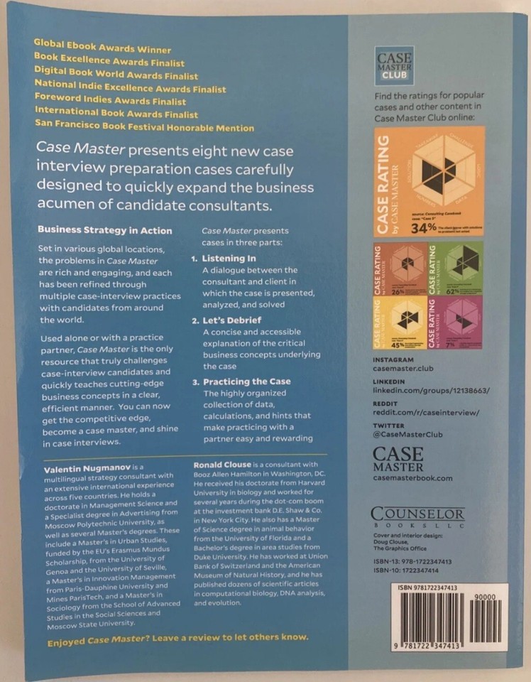 Case Master : Thoughtful Cases for Competitive Future Consultants ...