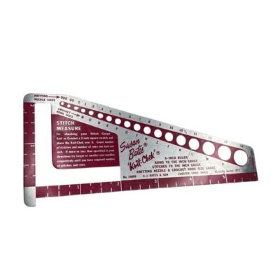 Susan Bates Knit-Chek Vintage Knitting Gauge Ruler Tool Stitch Counter ...