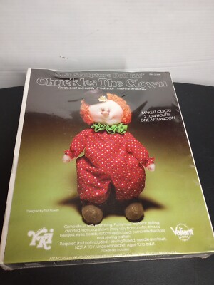 Chuckles The Clown Valiant Soft Sculpture Doll Kit - Sealed 856-Clown ...