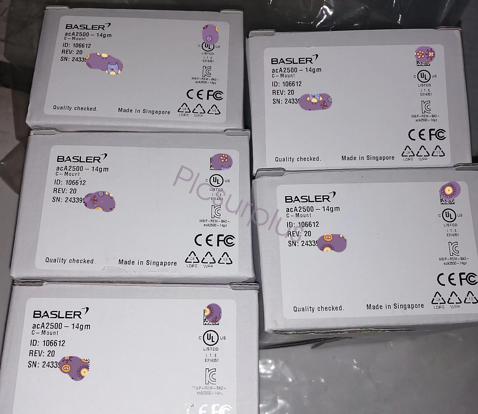 Basler ACA2500-14GM Camera With 8mm 1 1.8 Lens Power Cable and Ethernet ...