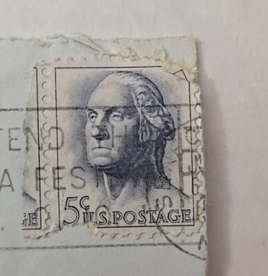 Rare 5 cents George Washington Blue used stamp | eBay