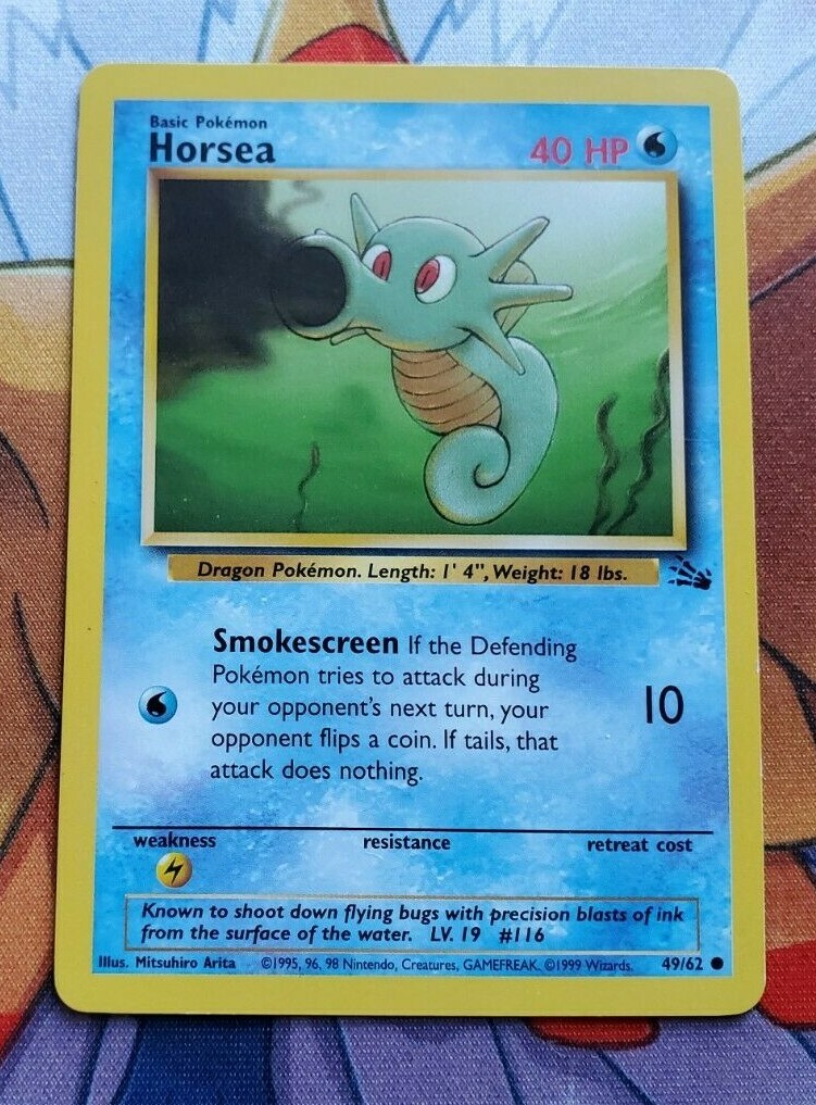 Pokemon Horsea Card