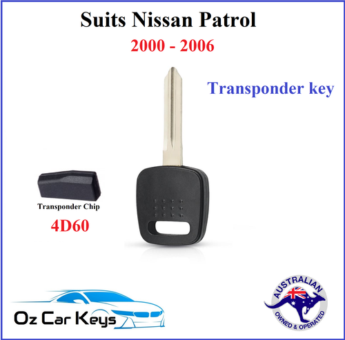 FOR Nissan Patrol Transponder Chip Key 2000 2001 2002 2003 2004 2005 ...