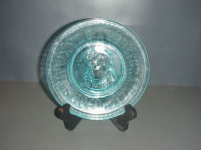Bryce Higbee Blue Glass Boy Emma ABC Alphabet Plate EAPG #531 C.1893 | eBay