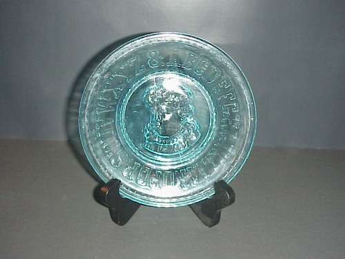 Bryce Higbee Blue Glass Boy Emma ABC Alphabet Plate EAPG #531 C.1893 | eBay