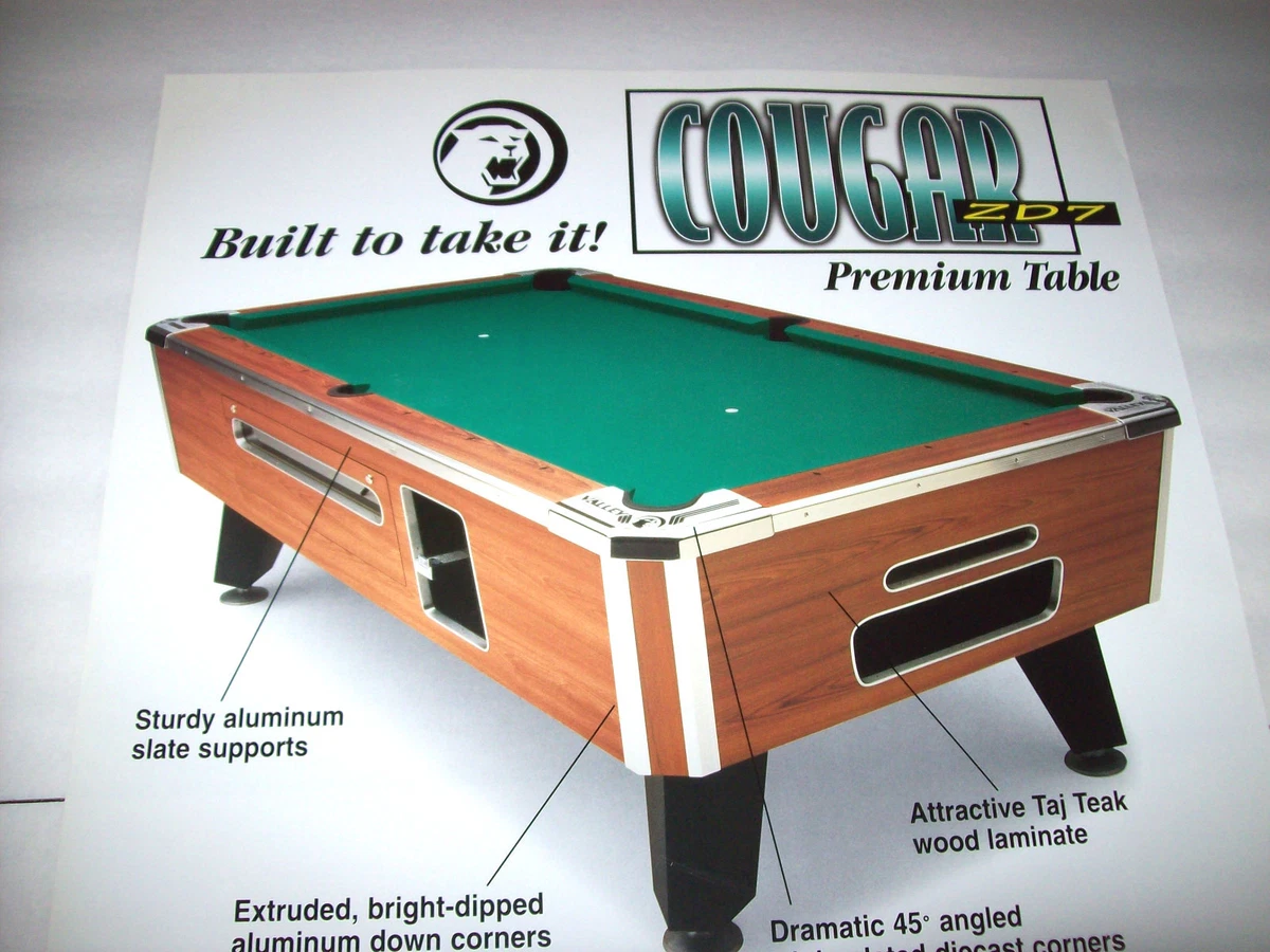 Valley Cougar Pool Table