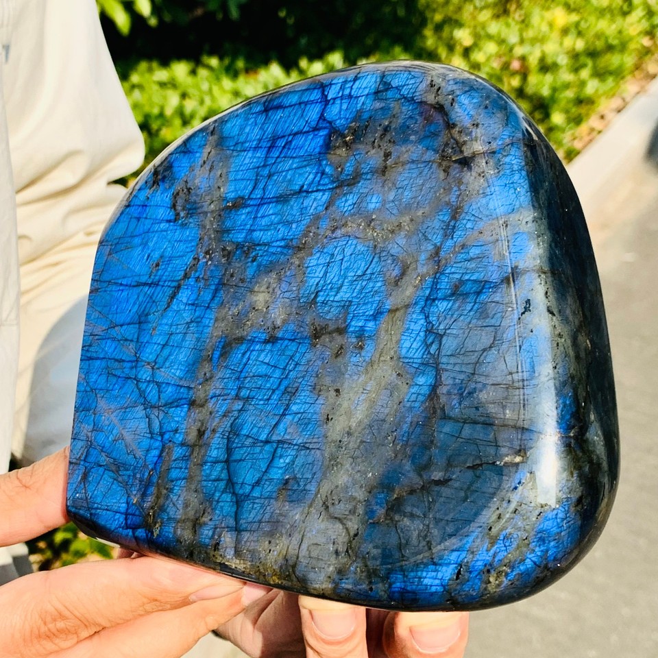 5.15LB Natural Labradorite Quartz Crystal Freeform Mineral Specimen ...