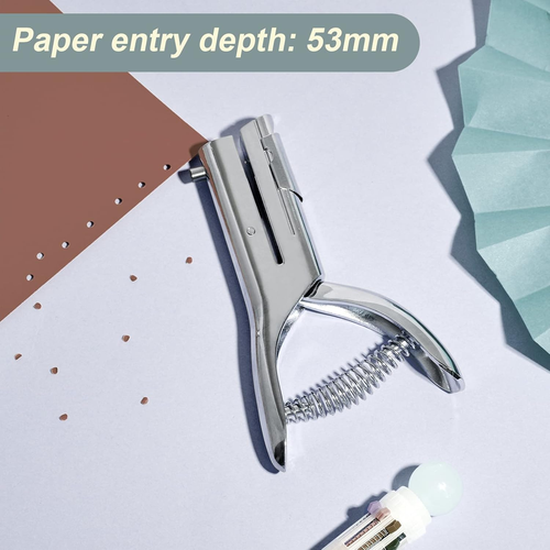 2 Pcs Heavy Duty Hole Punch 2" Long Reach 1/8 Inch Paper Single One ...