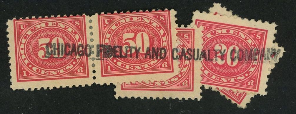 Unusual Example of a Long Cancel Spanning a Pile of Applied Documentary ...