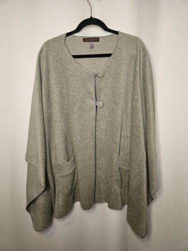 Stan Herman Women's Super Soft Poncho Light Green Sweater One Size Fits ...