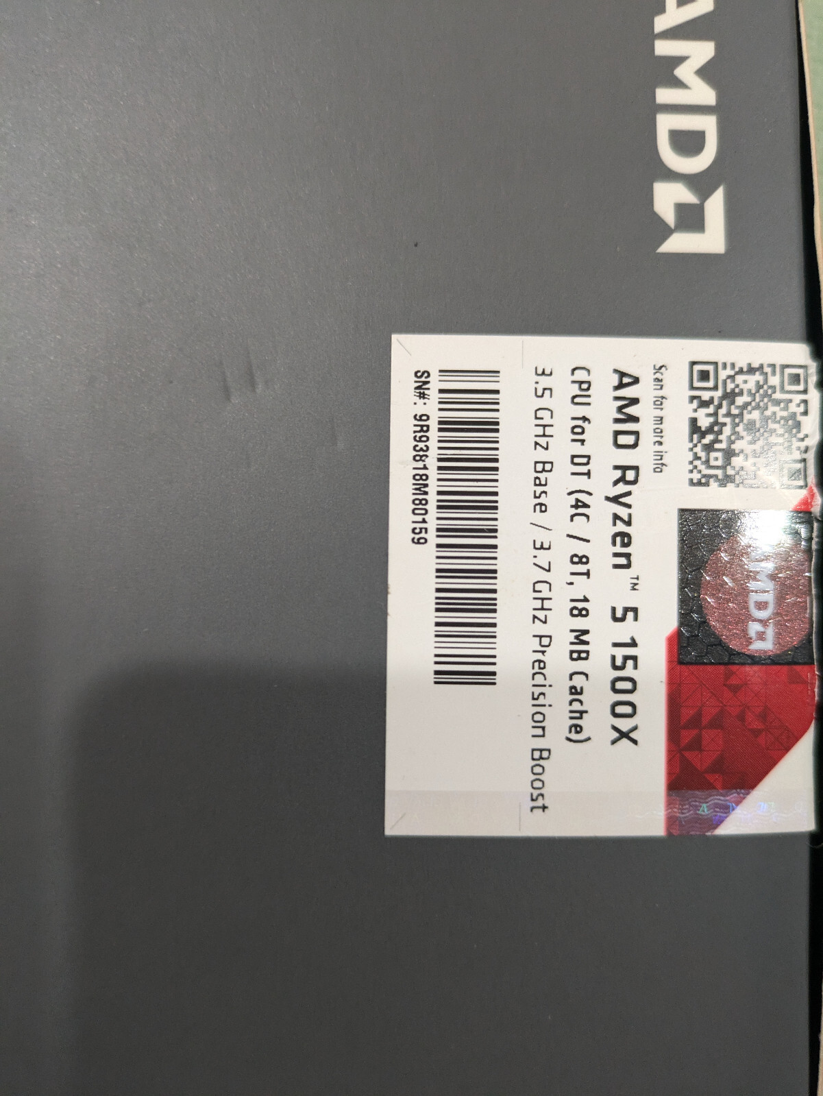 AMD R5 Ryzen 5 1500X 3.5 GHz Socket AM4 Quad-Core CPU (YD150XBBAEBOX ...