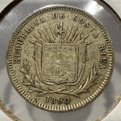 1890 5 Centavos Costa Rica Five Cents Silver 5C Coin Central America | eBay