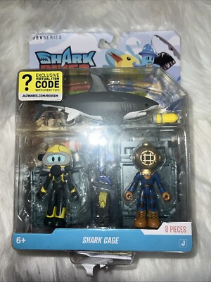Roblox Devseries Sharkbite 2: Shark Cage Figure Playset With In Game ...