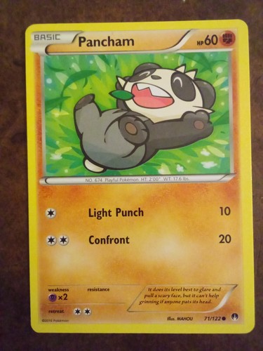 Pancham 71/122 Basic Common BREAKPoint Pokemon Card | eBay