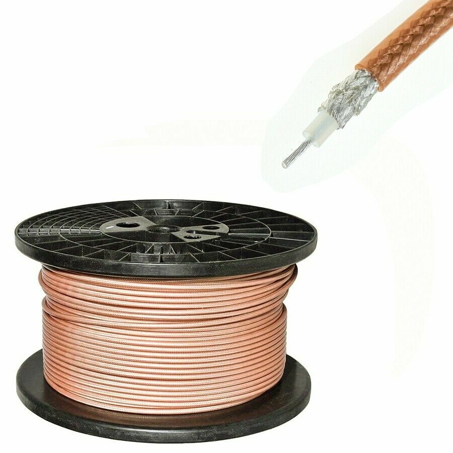 250FT RG400 RG-400 M17/128 Double High Temperature coax Coaxial RF ...