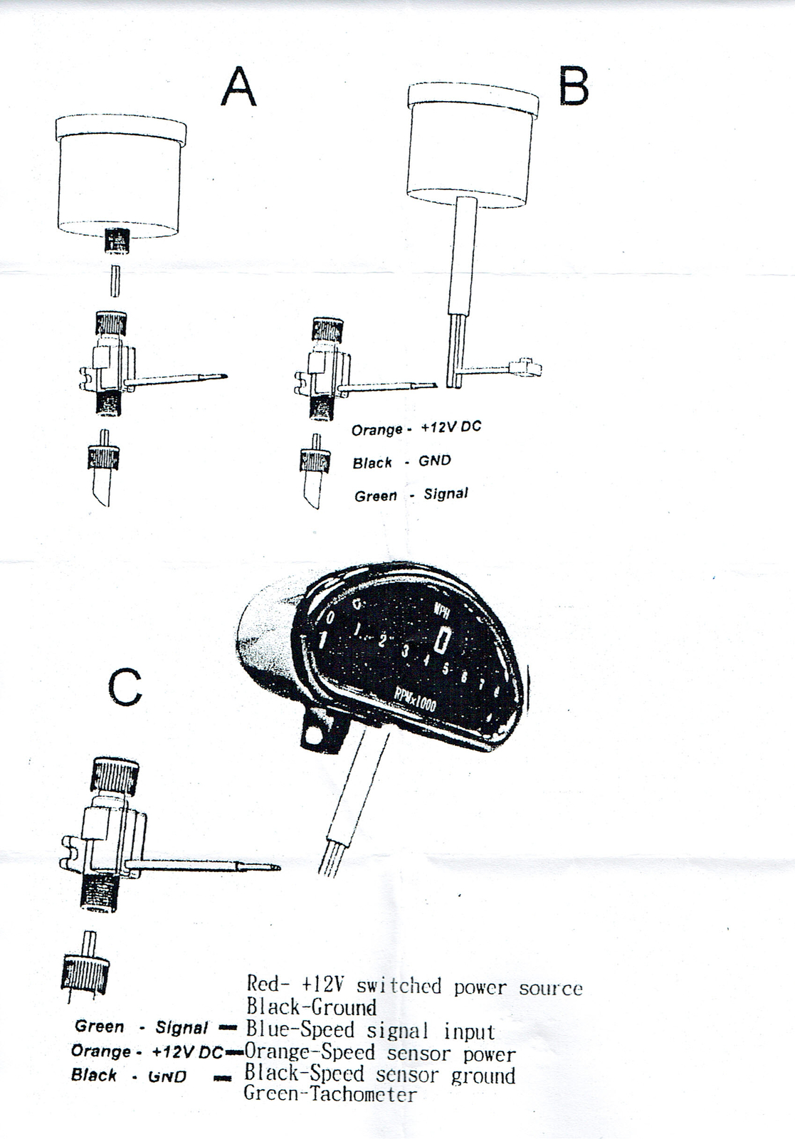 Tachowellen Signaladapter für elektronischen Tacho, Signageber, Signal ...