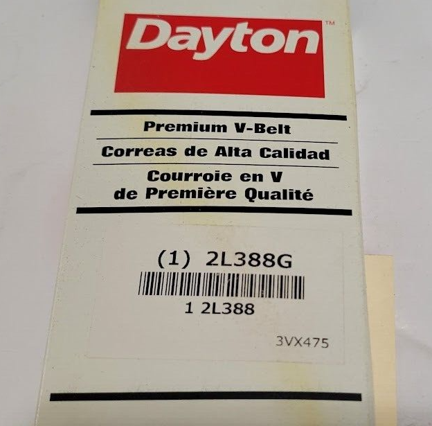 Dayton Premium V-Belt 2L388G 3VX475 | eBay