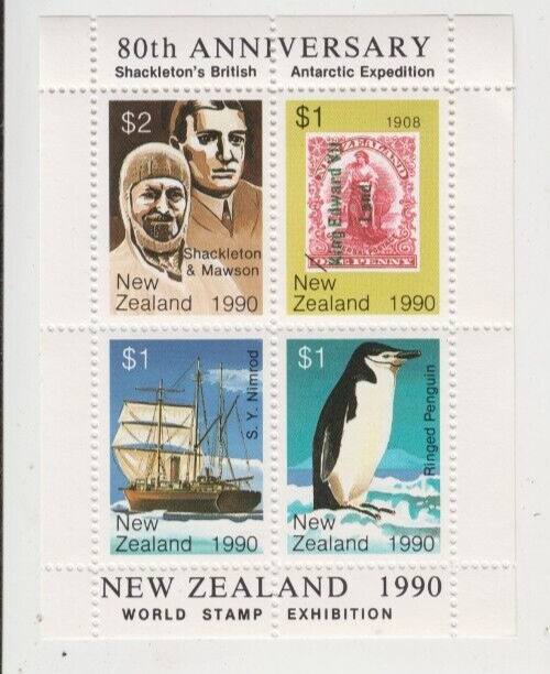 New Zealand 1990 World Stamp Exhibition Cinderella sheet Philexfrance ...