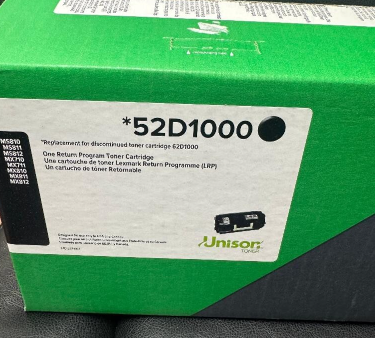 New Sealed Box 52D1000 Black Toner for Lexmark MS810 MS811 MS812 | eBay