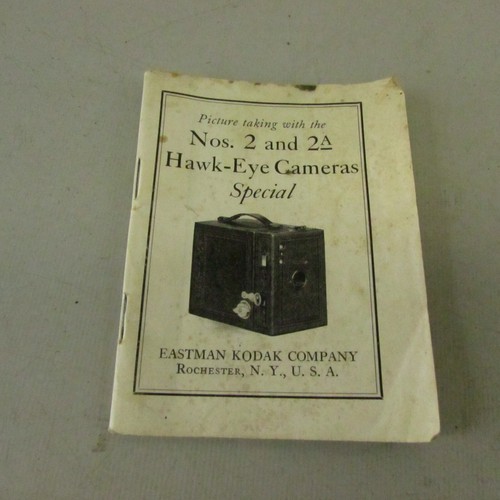 RARE Eastman Kodak Hawk-Eye Special box camera Nos. 2 & 2A manual ...