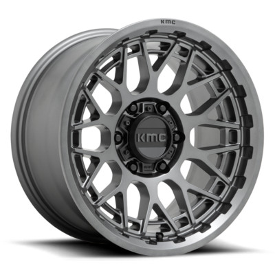 18 Inch Wheel Rim Gray FOR Jeep Wrangler Gladiator KMC KM722 Technic ...