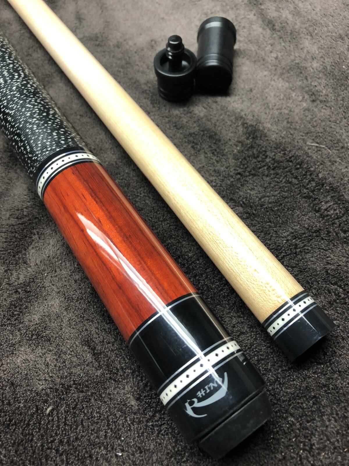 Rhino BloodWood Playing Pool Cue W/ 6 Points & Fancy Ringwork Joint ...