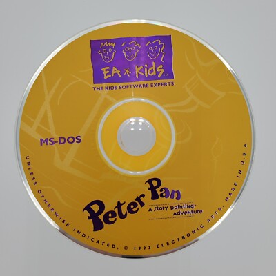Peter Pan A Story Painting Adventure CD-ROM 1993 Rare MS-DOS EA Kids | eBay