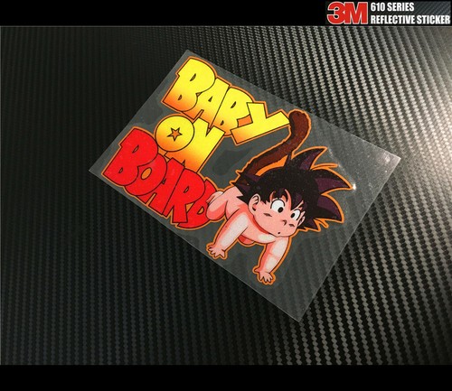Cute Goku Dragon ball BABY ON BOARD! WARNING Sticker #B02 | eBay