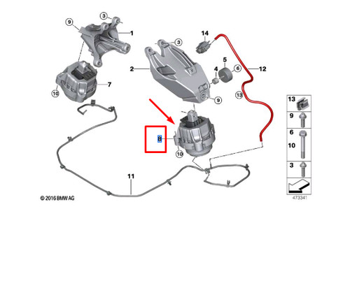 NEW BMW 4 COUPE G22 LEFT SIDE ENGINE MOUNT 8483785 22118483785 ORIGINAL ...