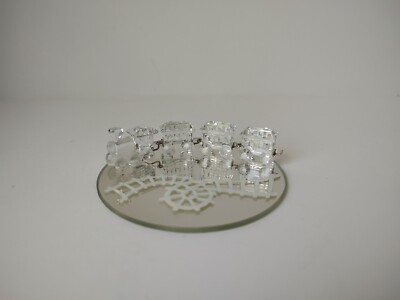 Swarovski Crystal train with track mirror miniature When we were young ...