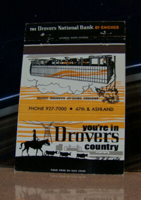 Vintage Matchbook Cover A2 Chicago Illinois Drover's Country Western ...