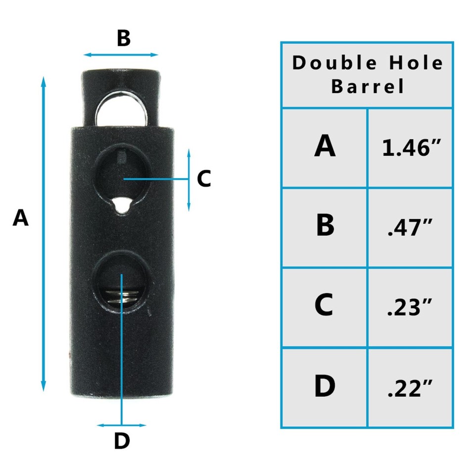 West Coast Paracord Double Hole Barrel Style Cord Lock | Secure Your ...