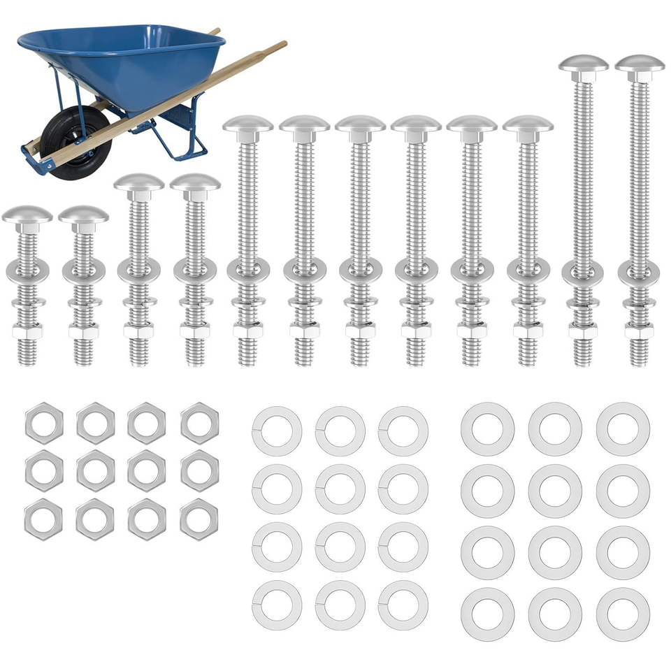 Wheelbarrow Handles Bolts Kit Replacement Wheelbarrow Rebuild 5/16 ...