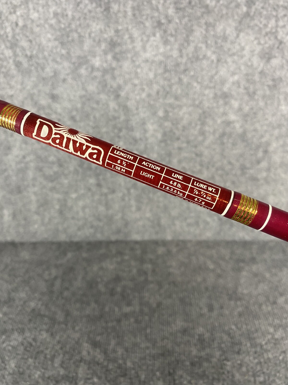 Vintage Daiwa 2-Piece 6 1/2' Light Action Rod 4-8lb Model 212 Red 1/8-1 ...