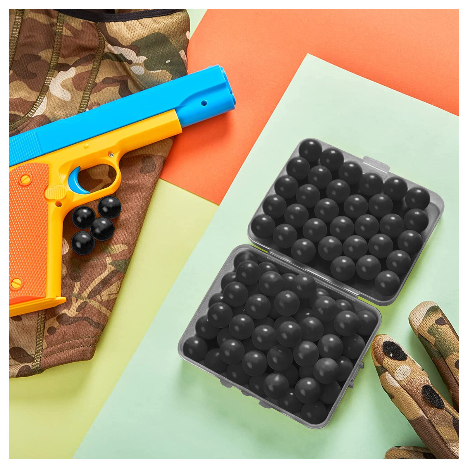 200PCS Rubber Ammo Paintballs .68 Cal Defense Marker Fit Umarex T4E ...