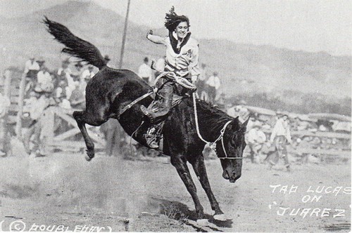 Tad Lucas on Juarez Rodeo Cowgirl Ralph Doubleday Photo Bucking Horse ...