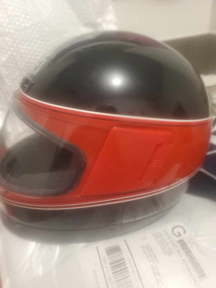 CLASSIC SHOEI MOTORCYCLE HELMET SIZE LARGE- DOT SNELL + COVER + TAGS ...