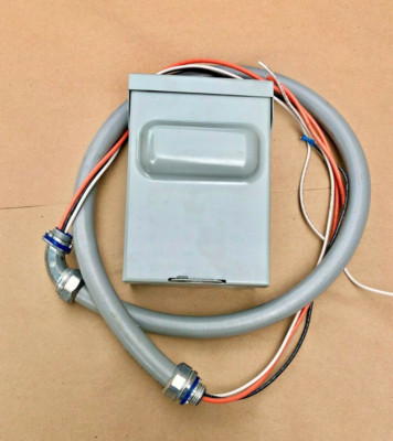 Non Fused 60 amp Electric A/C Disconnect Box 1/2" Electric Whip, #10 ...