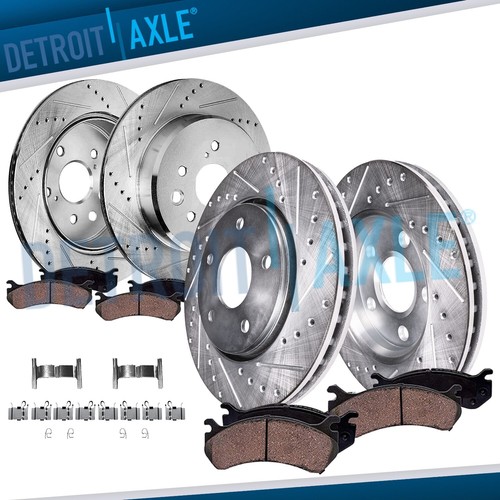 8pc Front Rear Drilled Brake Rotors Brake Pads Kit for Lexus GS200T ...