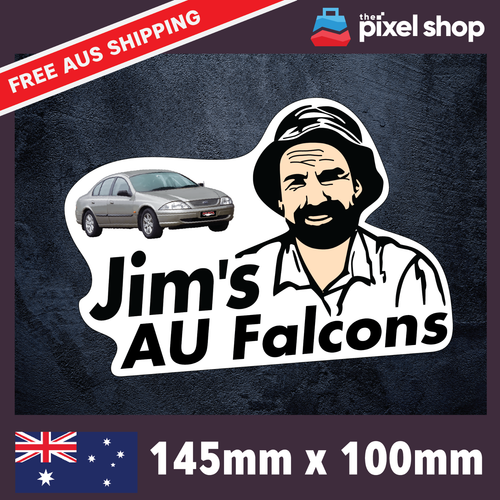 Jim's AU Falcons Sticker Meme ute toad 4x4 window bumper funny car ...